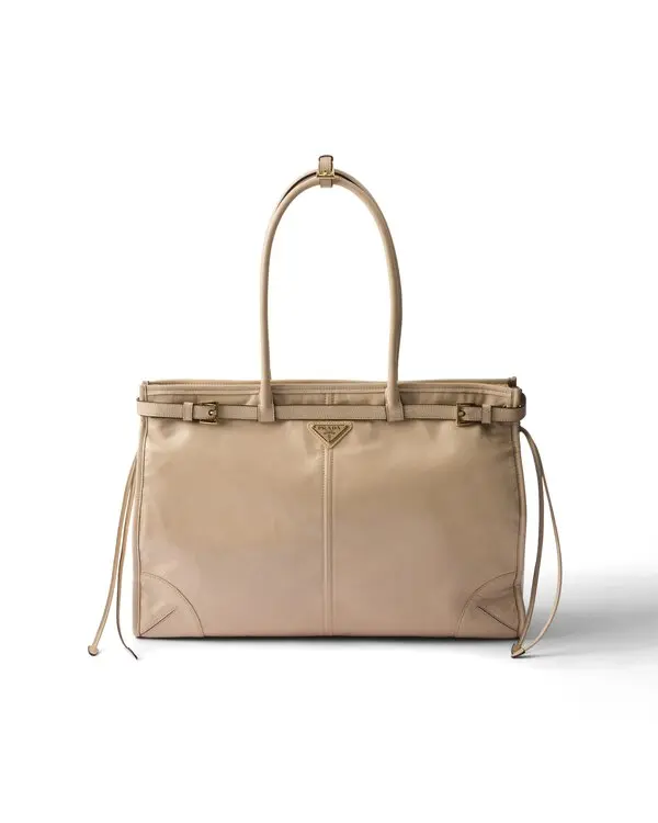 Prada Bonnie Extra-large Leather Handbag - Neutral