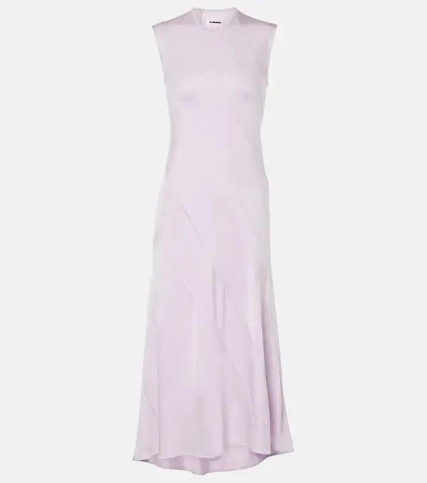 JIL SANDER Asymmetric Midi Dress - Purple