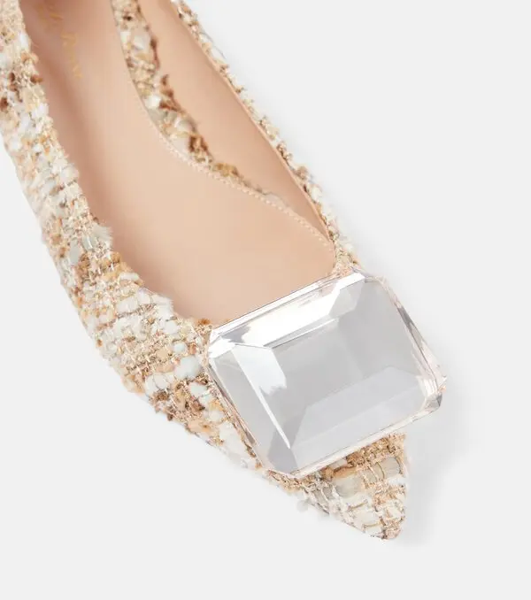 GIANVITO ROSSI Jaipur Bouclé Ballet Flats