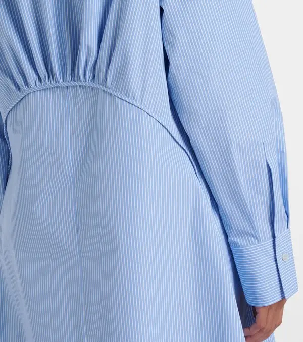 JIL SANDER Pinstripe Cotton Shirt Dress