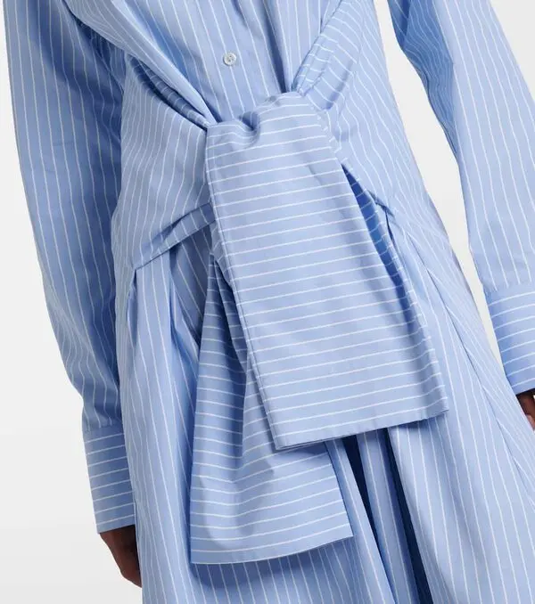 JIL SANDER Pinstripe Cotton Shirt Dress