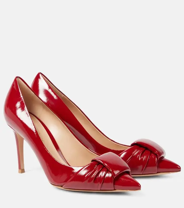 GIANVITO ROSSI 85 Patent Leather Pumps - Red