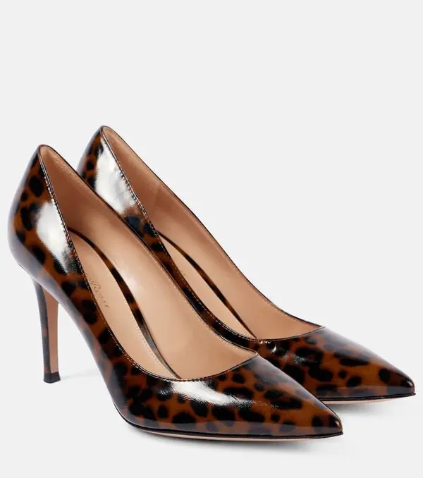 GIANVITO ROSSI 85 Leather Pumps - Black