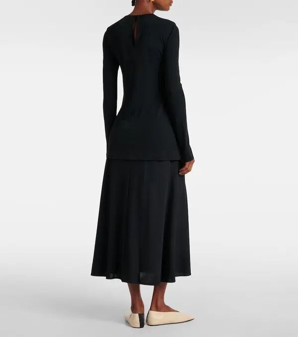 JIL SANDER Layered Maxi Dress - Black