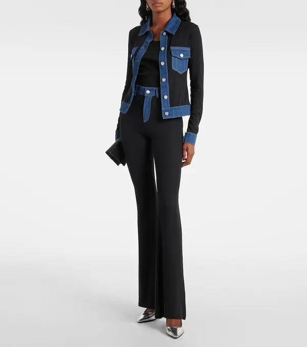 Coperni Denim-trimmed Button-up Top