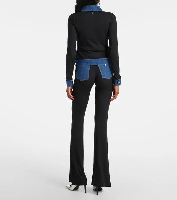 Coperni Denim-trimmed Button-up Top