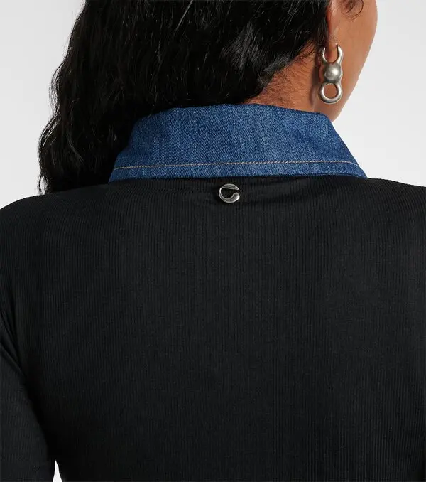 Coperni Denim-trimmed Button-up Top