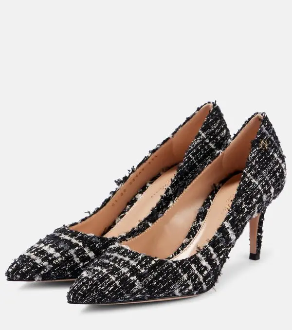 GIANVITO ROSSI 70 Bouclé Pumps - Black