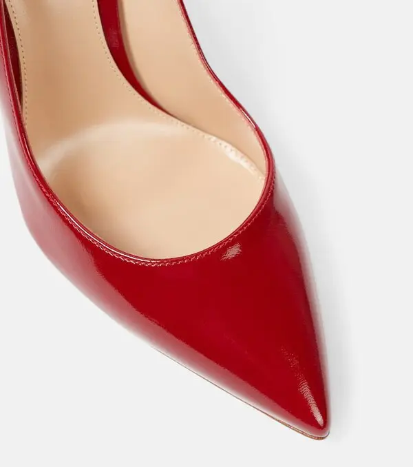 GIANVITO ROSSI 105 Patent Leather Pumps - Red
