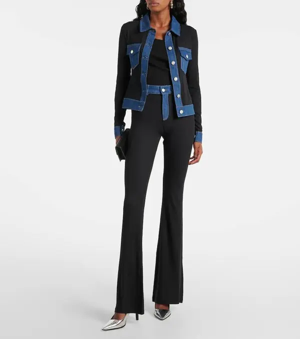 Coperni Denim-trimmed Flared Pants