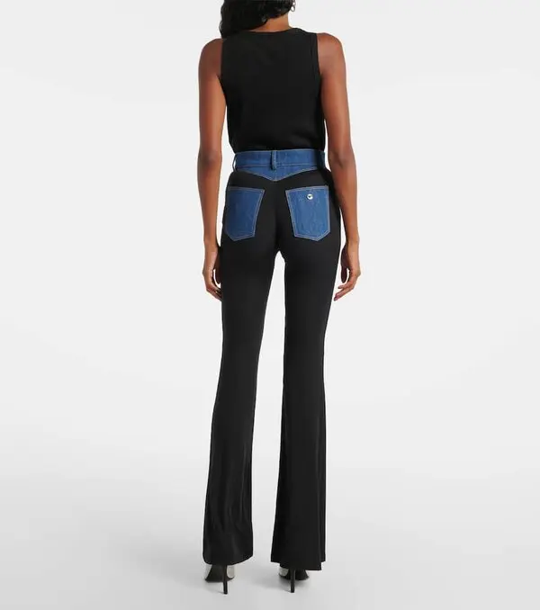 Coperni Denim-trimmed Flared Pants