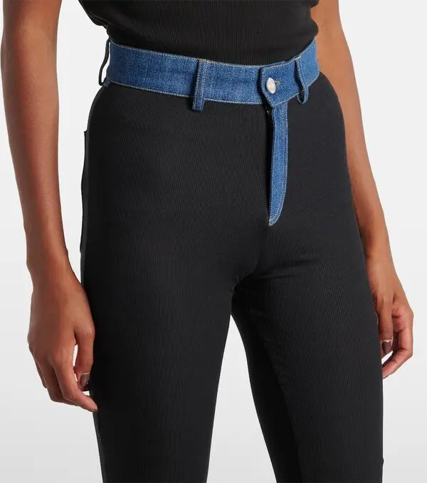 Coperni Denim-trimmed Flared Pants
