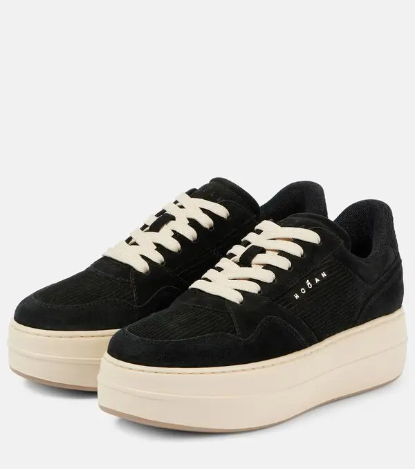 Hogan Skyscraper Suede Platform Sneakers