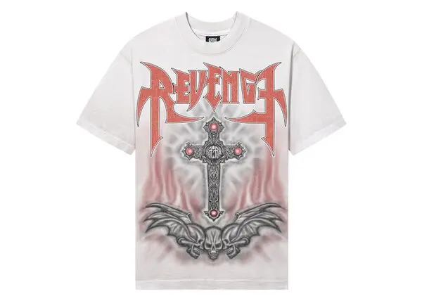 REVENGE Airbrush Metal Tee Shirt - Cement