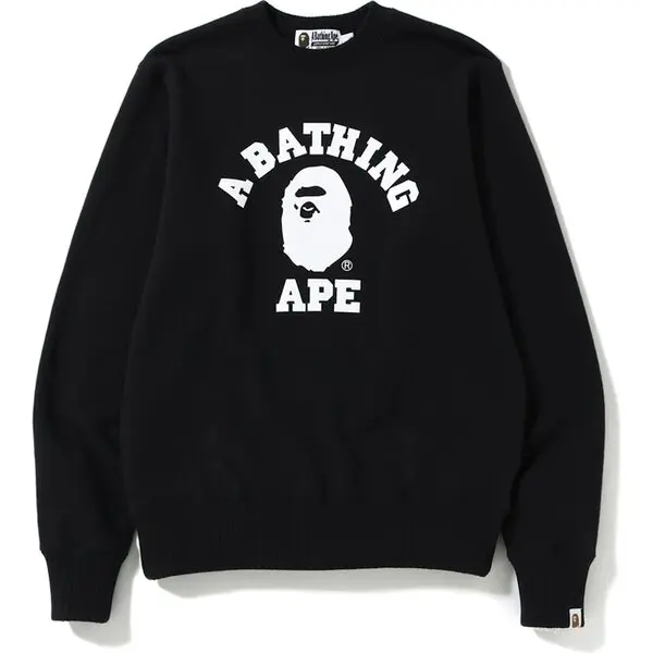 A BATHING APE College Crewneck Sweatshirt