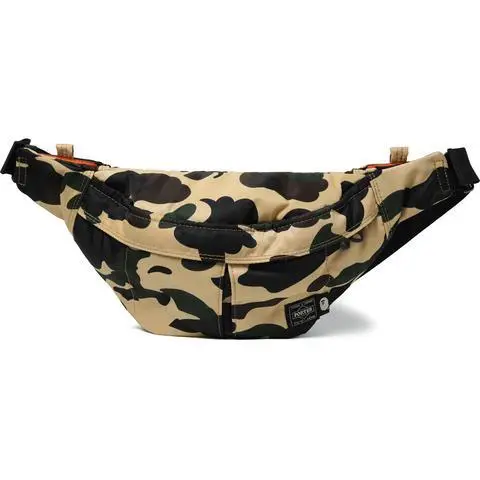 A BATHING APE X Porter 1st Camo Waist Bag - Yellow