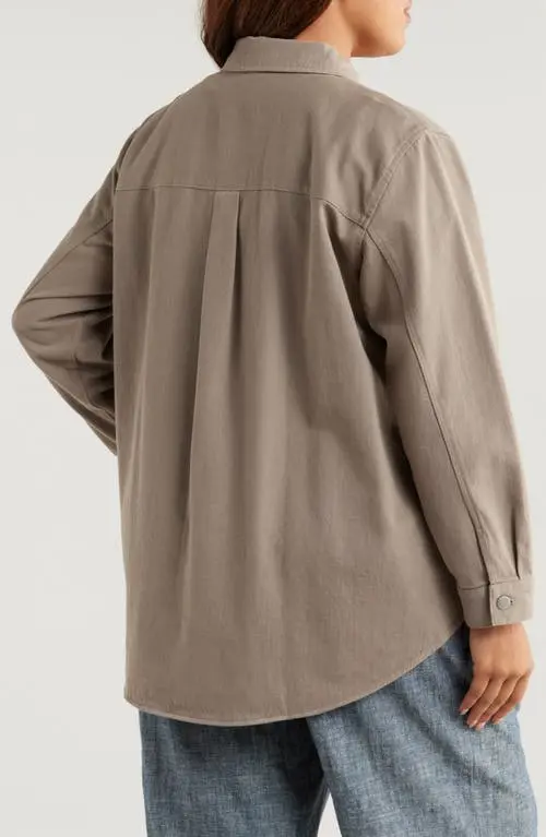 Eileen Fisher Classic Collar Organic Cotton Shirt Jacket