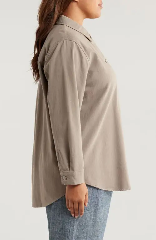 Eileen Fisher Classic Collar Organic Cotton Shirt Jacket