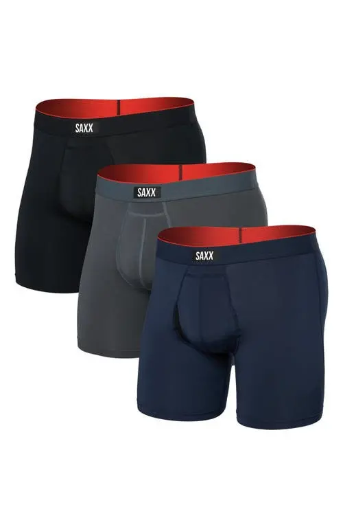 SAXX Assorted 3-pack Multi-sport Mesh Performance Boxer Briefs - Turbulence/navy/blk