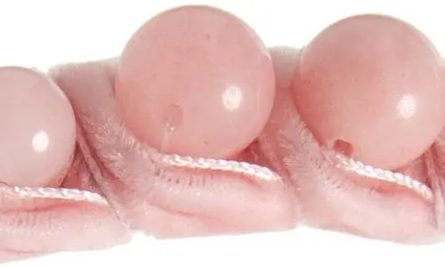 lele sadoughi graduated pearl pink velvet headband Lele Sadoughi Graduated Bead Velvet Headband In Rose - 55  main image 3