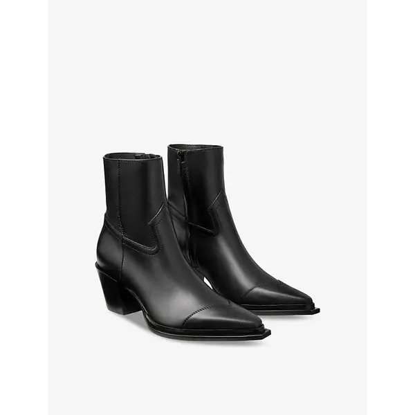 JIMMY CHOO Cece 60 Leather Heeled Ankle Boots - Black