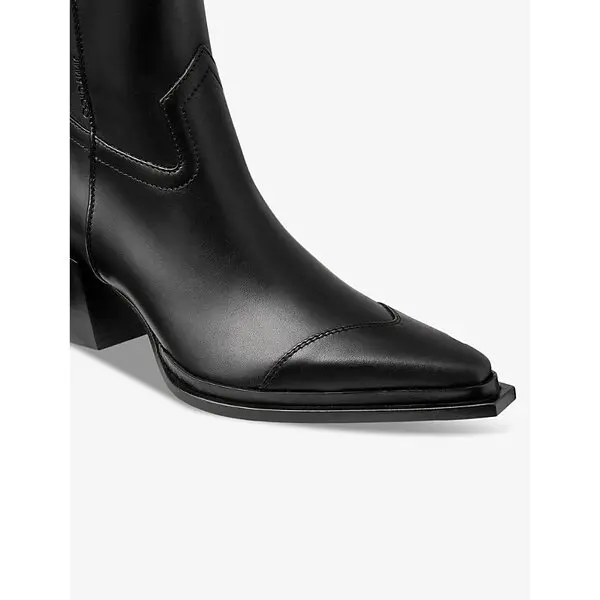 JIMMY CHOO Cece 60 Leather Heeled Ankle Boots - Black