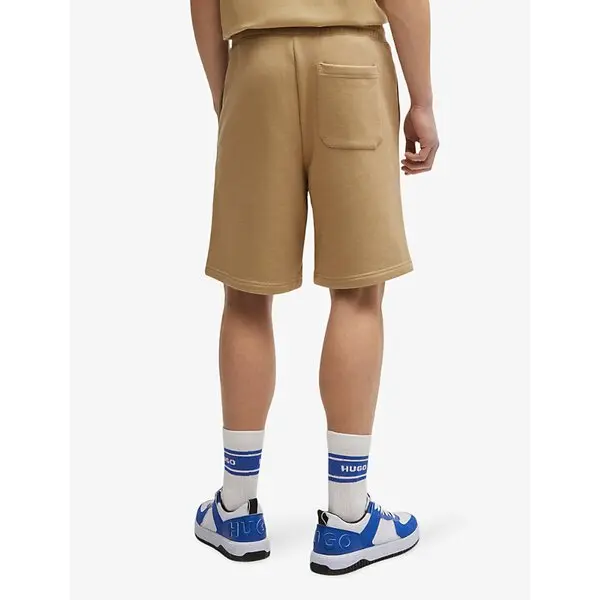 Hugo Brand-print Cotton-jersey Shorts