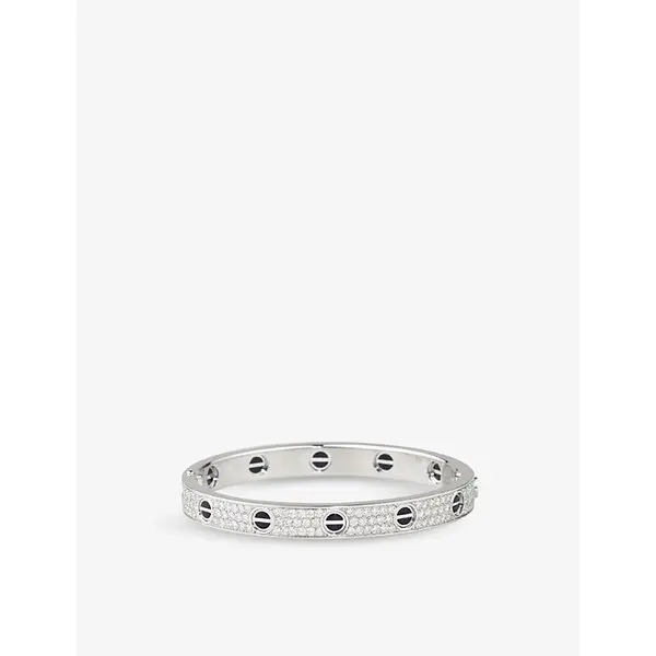 CARTIER Love 18ct White-gold, Diamond And Ceramic Bracelet - White Gold
