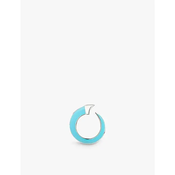 SHAUN LEANE Sabre Solis Enamel Ring - Silver