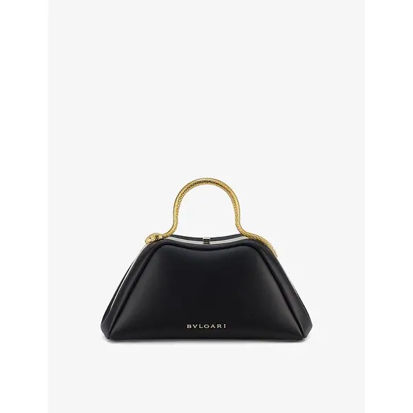 BVLGARI Serpentine Mini Top-handle Bag - Black