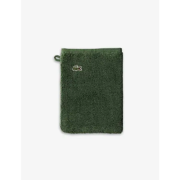 Lacoste Logo-embroidered Wash Mitt - Vert