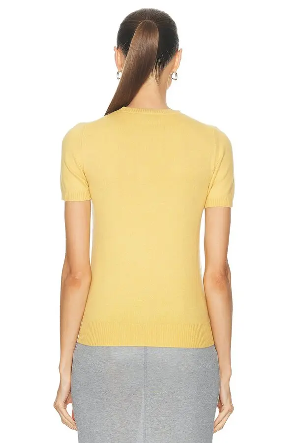 Miu Miu Short Sleeve Top In Yellow - Topazio | Editorialist