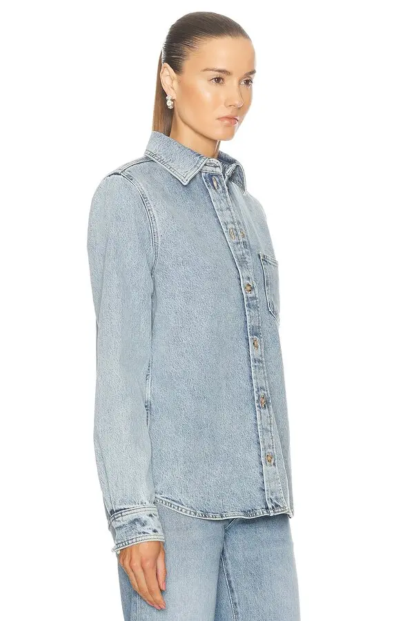 TOTEME Petite Denim Shirt In Blue