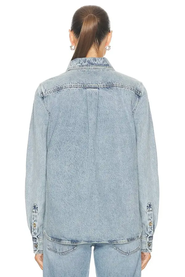 TOTEME Petite Denim Shirt In Blue