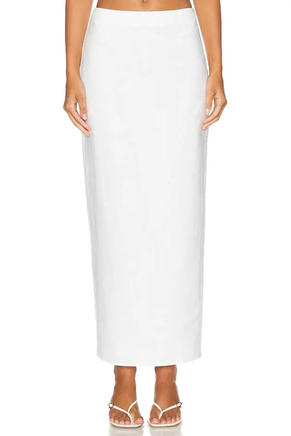 HELSA Linen Maxi Skirt