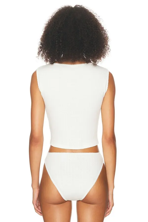 HELSA Pointelle Muscle Tank
