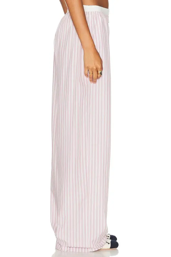 HELSA Wide Stripe Poplin House Pants