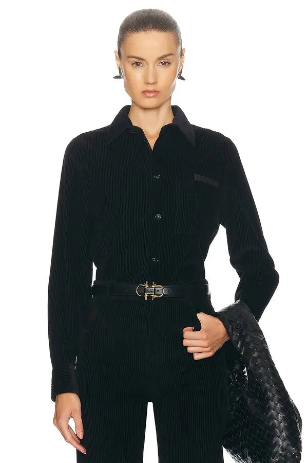 Bottega Veneta Long Sleeve Shirt - Midnight Blue