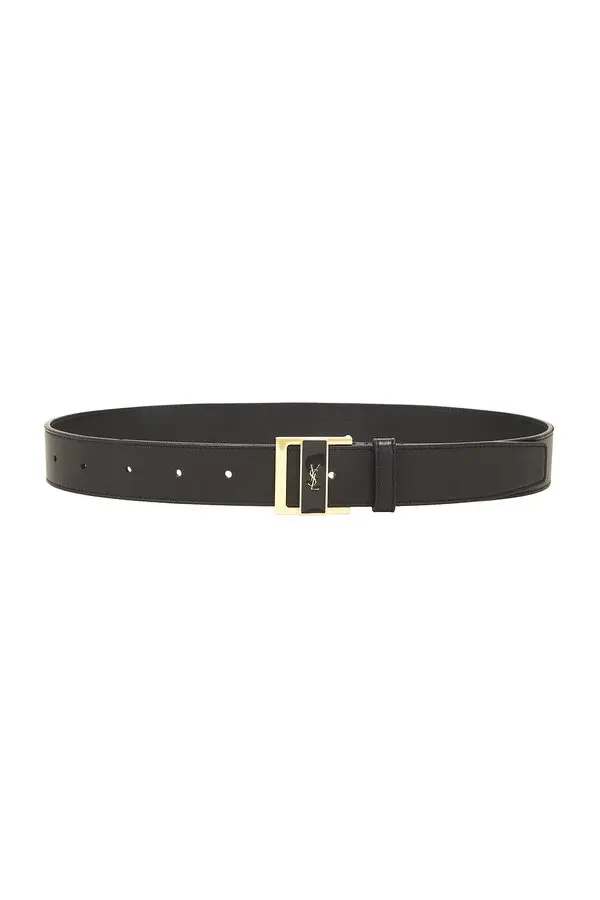 Saint Laurent Boucle Gio Belt - Nero