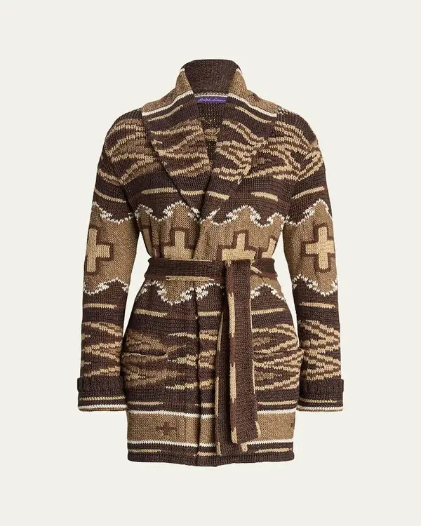 Ralph Lauren Shawl Knit Self-tie Cardigan