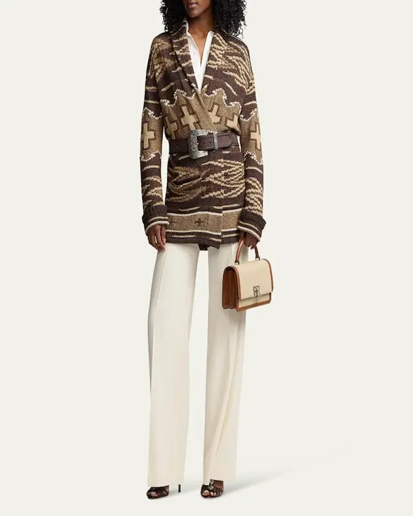 Ralph Lauren Shawl Knit Self-tie Cardigan