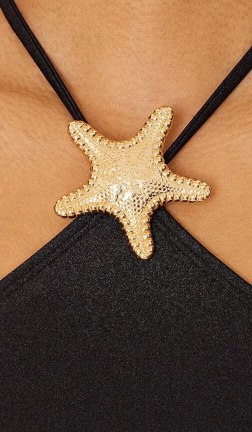 SHANI SHEMER Onyx Maxi Dress With Starfish Embellishment