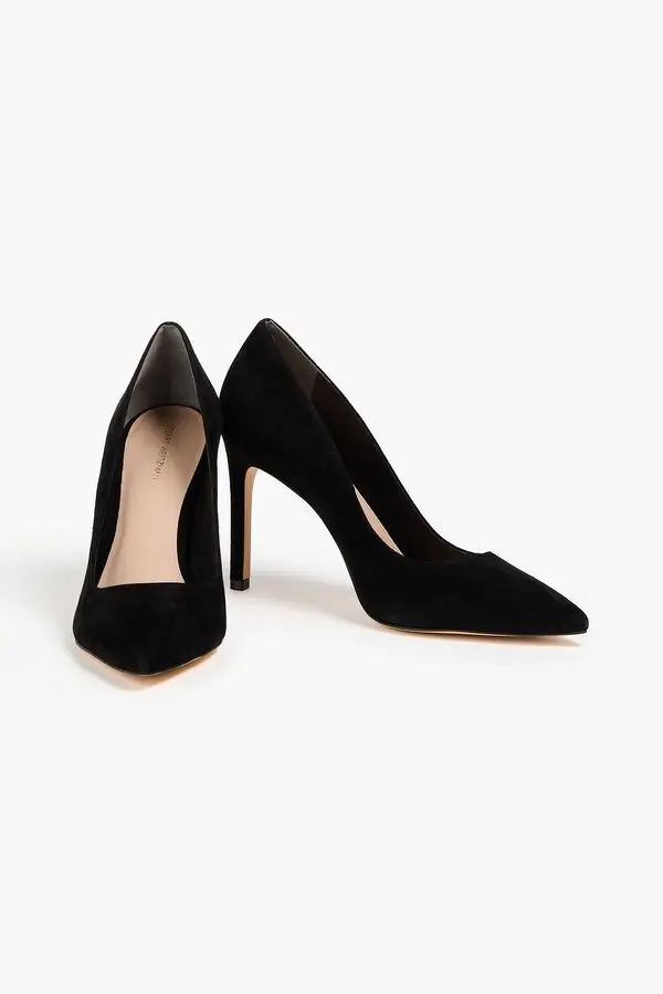 STUART WEITZMAN Leigh 95 Suede Pumps - Black