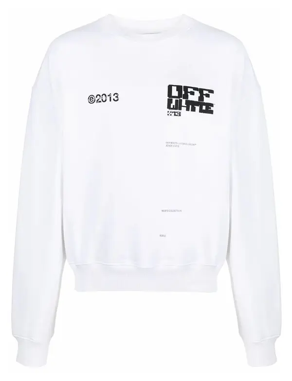 Off-White Tech Marker Crewneck Sweatshirt - White Black