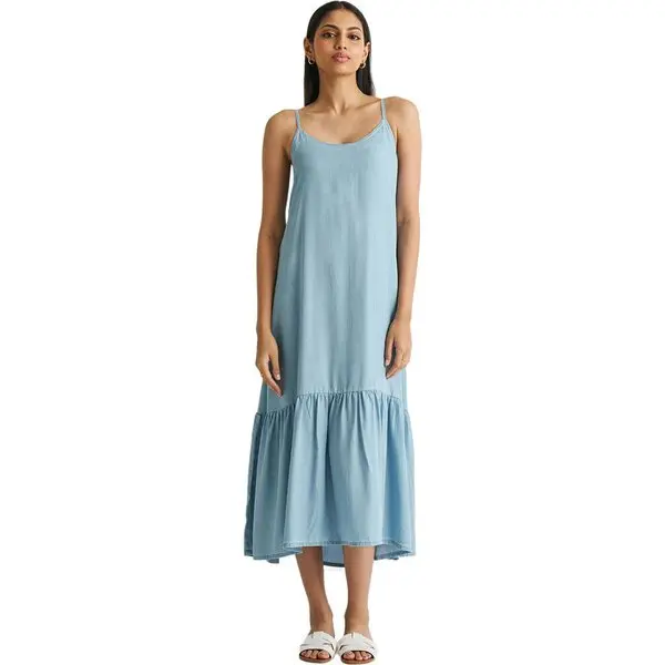 REISTOR Flowy Maxi Dress - Ocean Blue