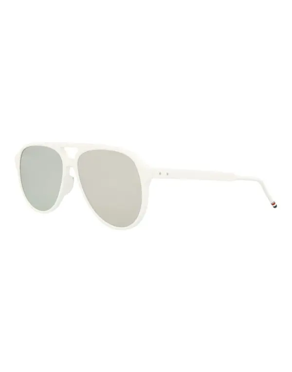 Thom Browne unisex  63mm White Aviator Sunglasses Thom Browne 63mm Unisex White Aviator Sunglasses | eBay main image 2