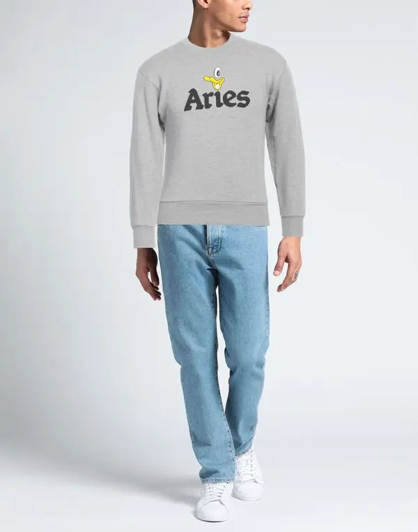 Aries Cotton Fleece Sweatshirt - Grey