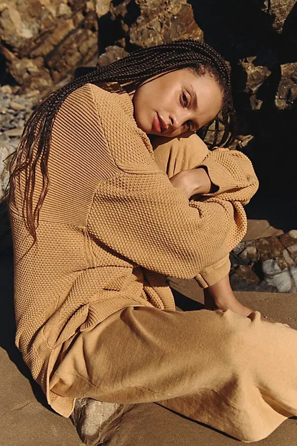 Pull Free People Hailee XS Taupe – Neuf Avec étiquettes, Style Pullover