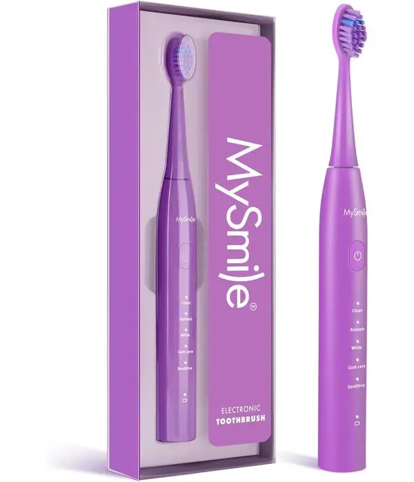 MYSMILE Dy156 Sonic Electric Toothbrush For Adults - Purple