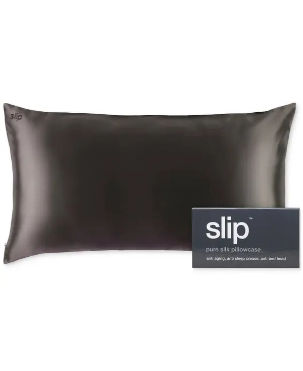 Slip Pure Silk King Pillowcase - Charcoal